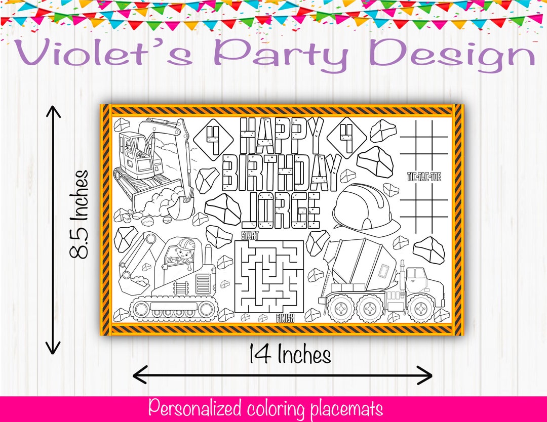 Football Coloring Placemat, Coloring Mat, Touch Down, Football Party ...