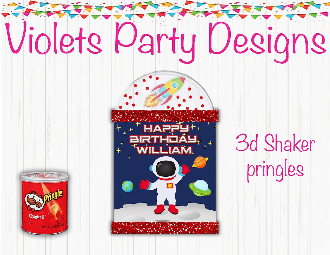 3D Space Pringle Shakers, Space Party Decor, Space Birthday Party ...