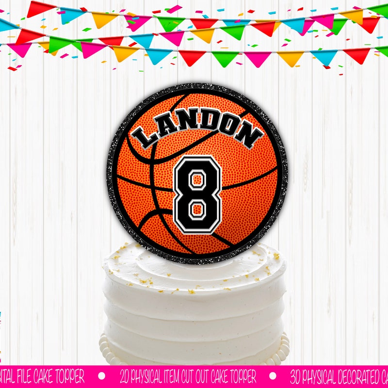 Basketball Cake Topper - Etsy