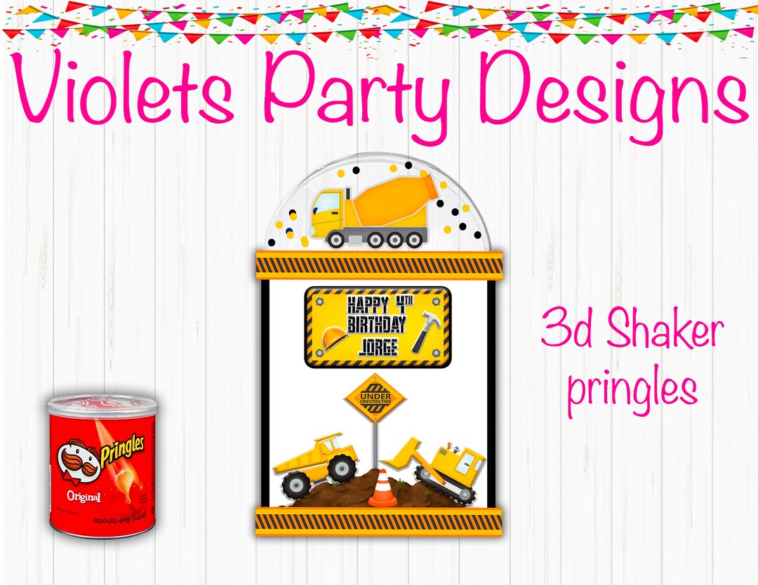Construction 3d Pringle Shakers, Construction Theme, Construction Chips ...