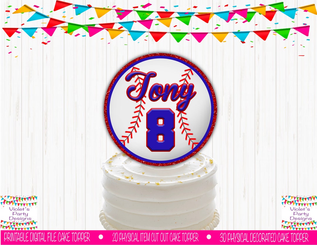 Baseball Cake Topper, First Pitch Cake Topper, Personalised Baseball ...