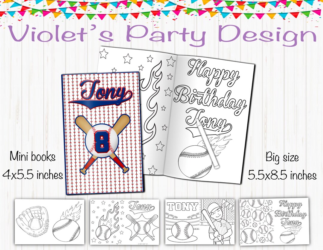 Baseball Coloring Book, Custom Coloring Book, Rookie of the Year ...