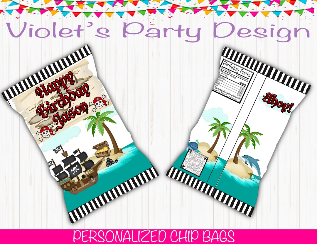 Pirate Chip Bags, Pirate Theme, Pirate Labels, Pirate Favor, Pirate ...