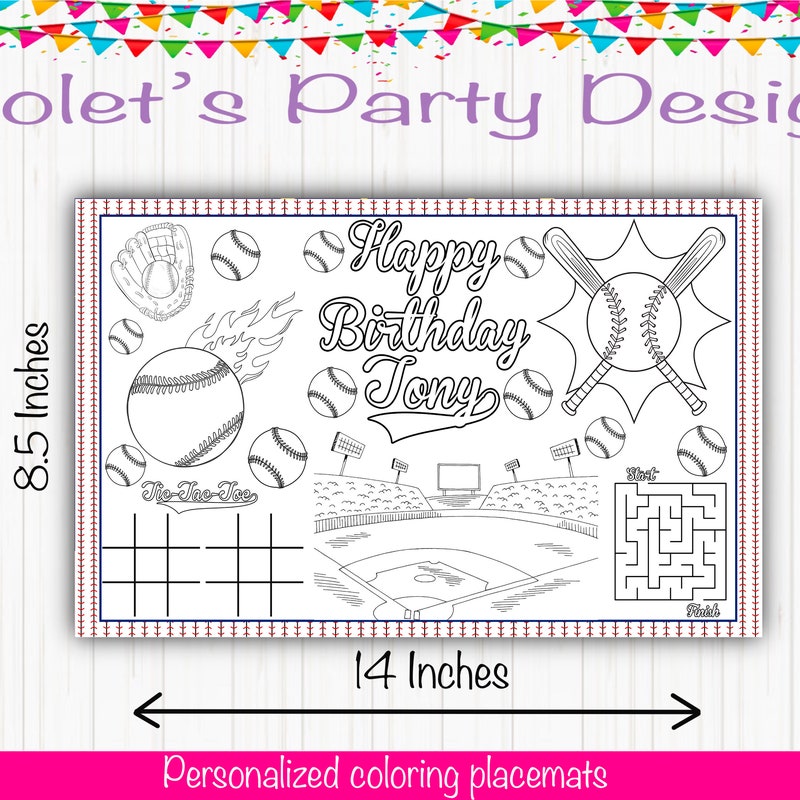Baseball Placemats - Etsy