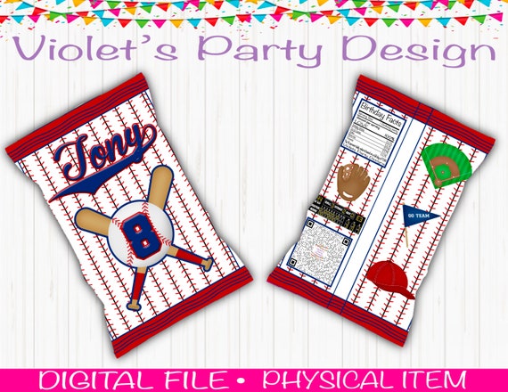 Baseball Chip Bags First Pitch Cake Topper Personalised | Etsy