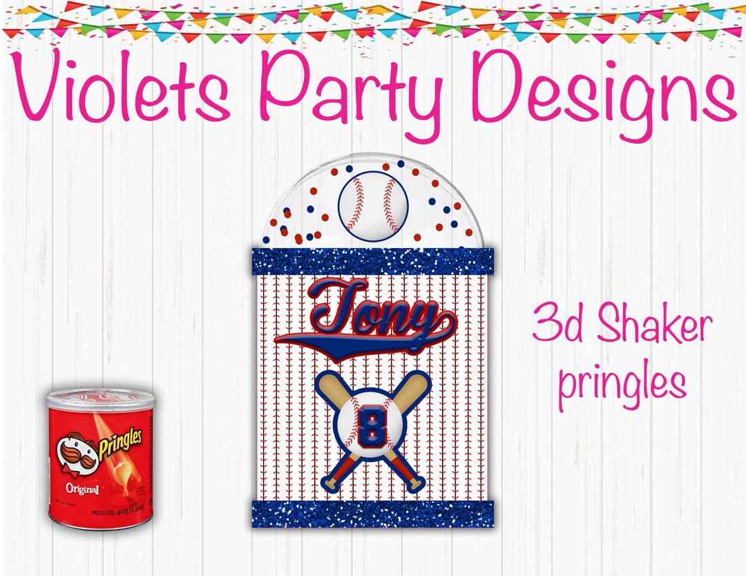 3D Baseball Pringle Shakers, Baseball Chips, Baseball Favors, Baseball ...