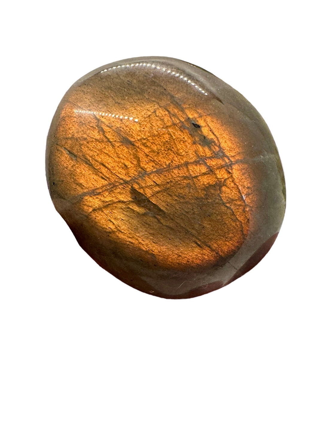 Large Orange & Pink Sunset Incredible Labradorite Flash Palmstone ...