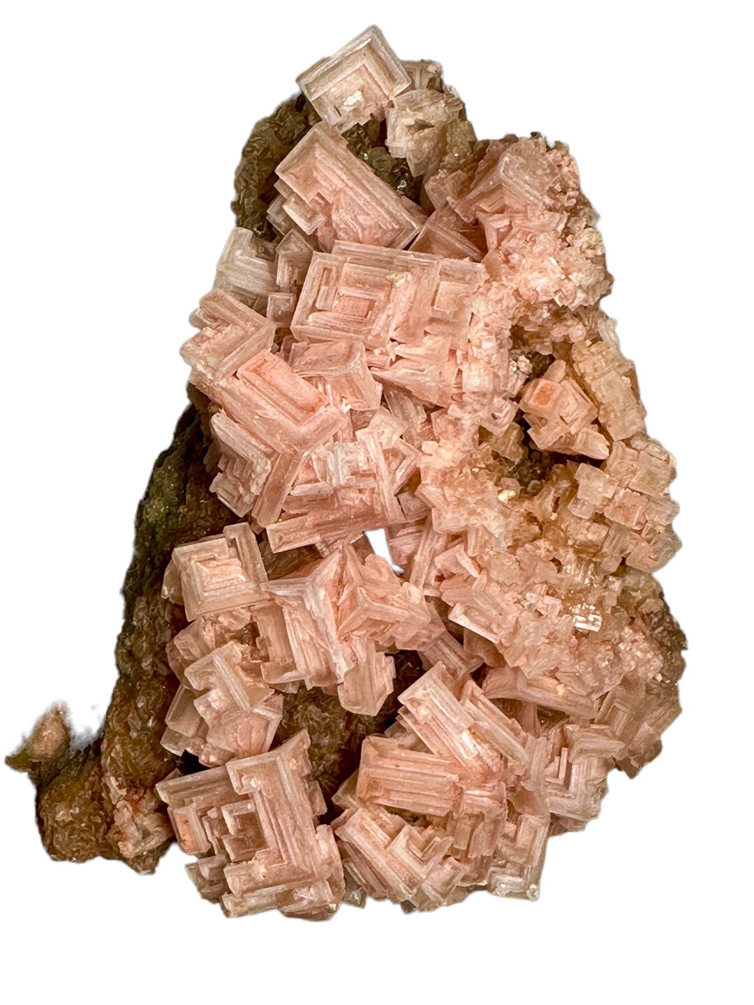A Large Gorgeous Halite on Trona Pink Chalky Salt Mineral Specimen ...