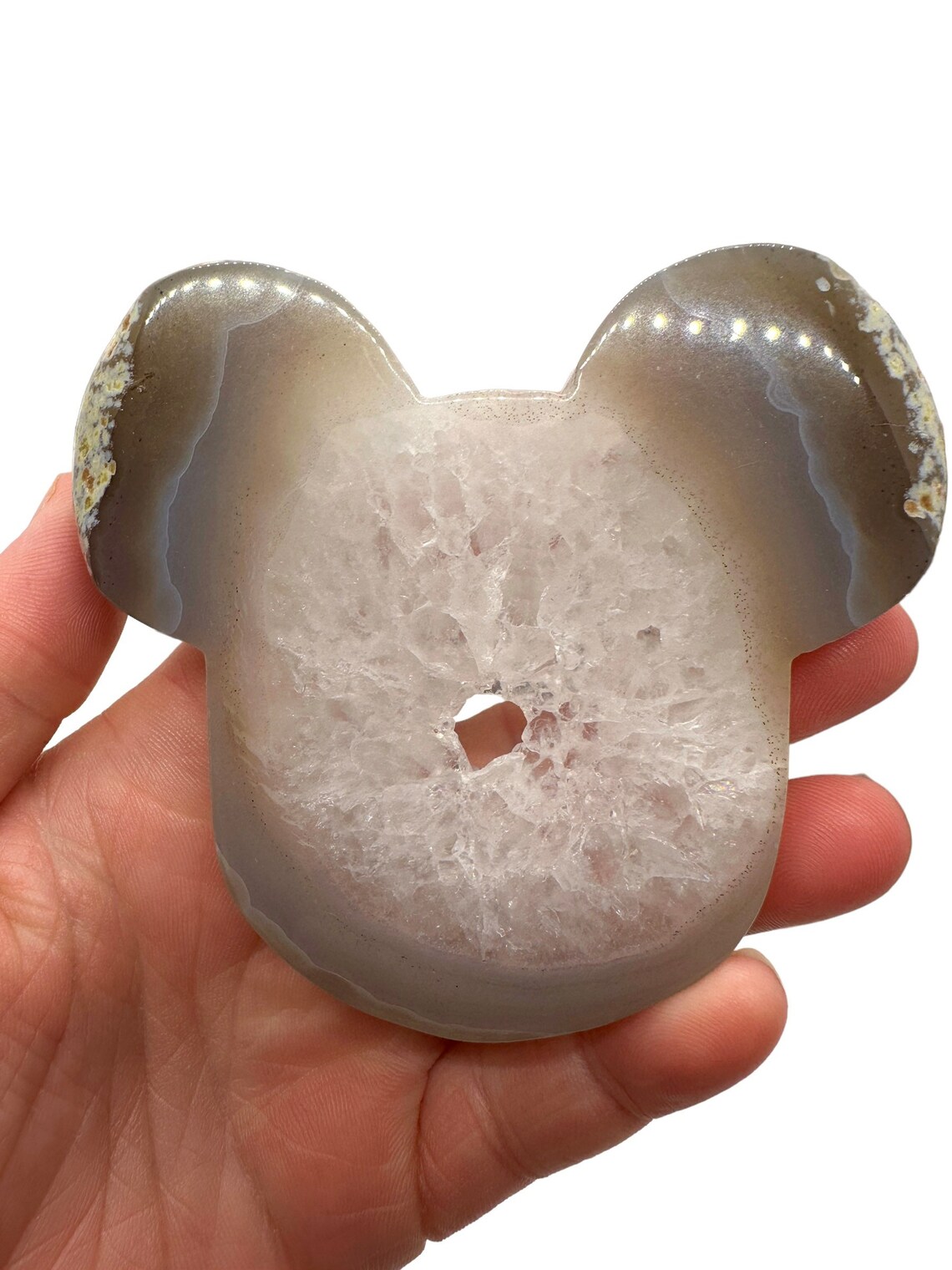Big Mickey Mouse Shape Shiny Crystal Carvings Druzy Agates Disneyland ...