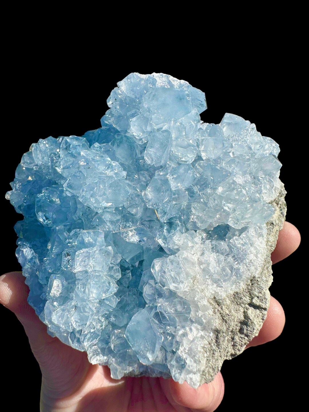 2 Pound Baby Blue TABULAR Celestine Geode Crystal Rock Mineral Specimen ...