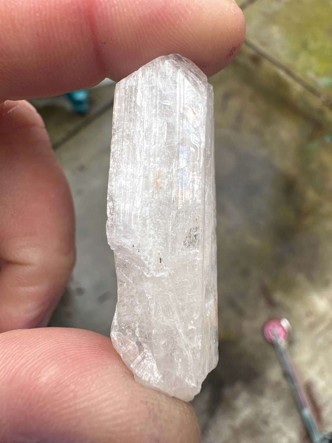 A Drilled Necklace DANBURITE Double Terminated Quartz Crystal Mineral Specimen Gemstone With ...