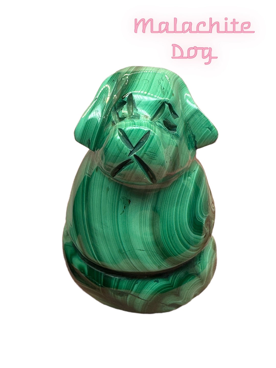 Small Cabinet Malachite Dog DOGGY Hand Carved Ethically Sourced From ...