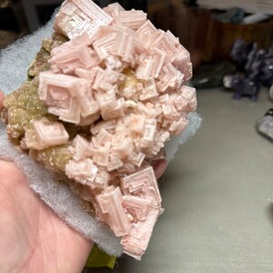 A X-LARGE Huge Gorgeous Halite on Trona Pink Chalky Salt Mineral ...