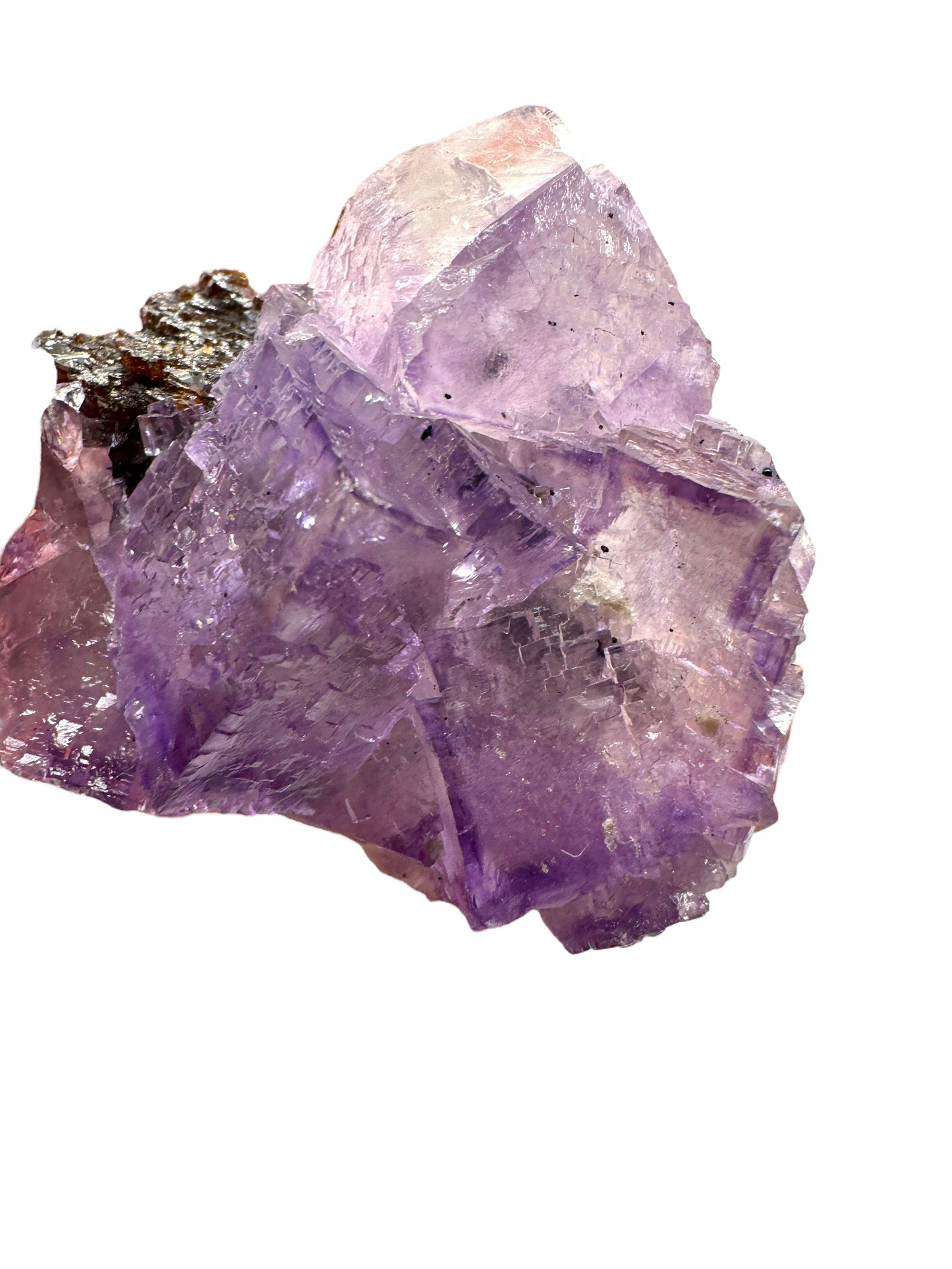 Deep Indigo Purple Fluorite on Sphalerite 4 Perfect Cubes Mineral ...