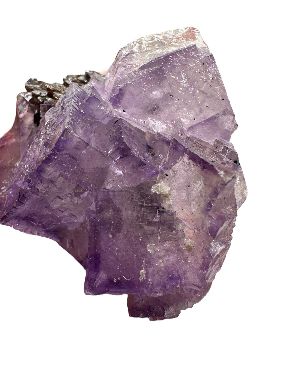 Deep Indigo Purple Fluorite on Sphalerite 4 Perfect Cubes Mineral ...