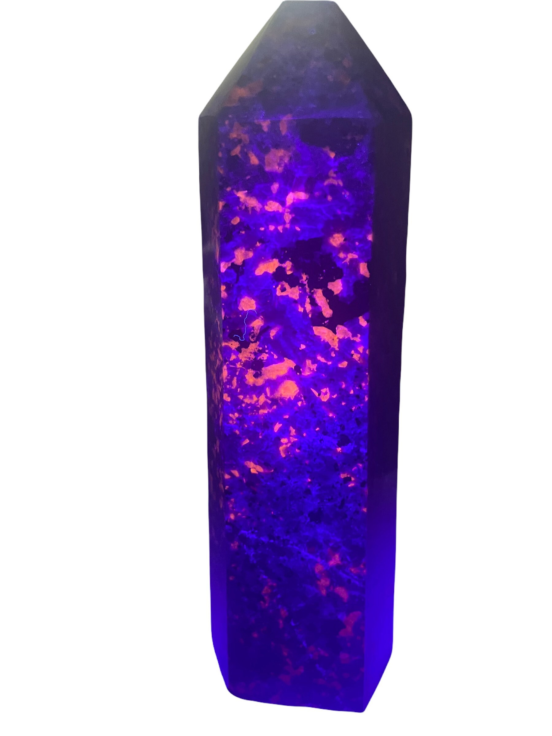 Xl HUGE Yooperlite Emberlite UV Reactive Tall Crystal Tower - Etsy
