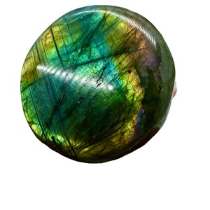 Large Rainbow Sunset Incredible Labradorite Flash Palmstone Crystal ...
