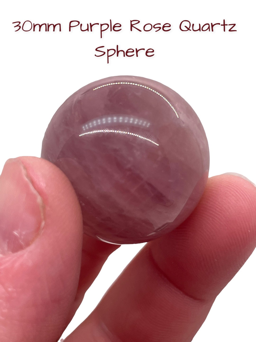 Lush Rare Purple Rose Quartz CRYSTAL BALL Sphere Healing Reiki Mineral ...