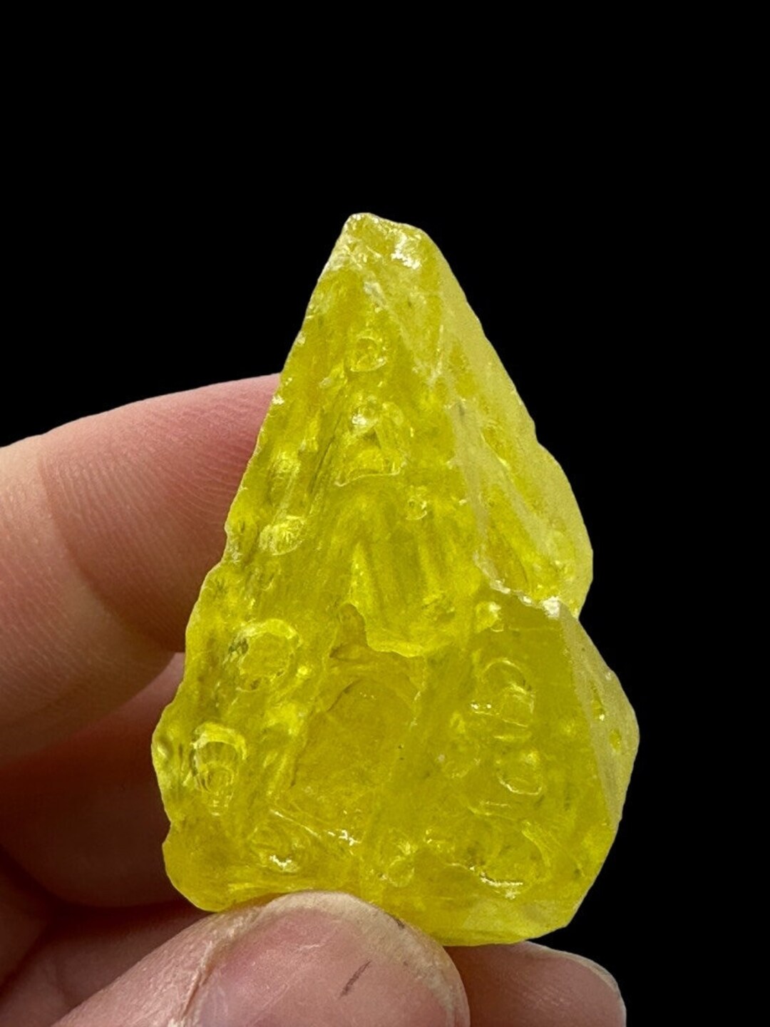 Bright Twin Yellow Sulfur Skeletal Crystals Mineral Specimens From ...