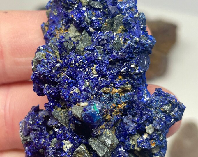 A Blue Sparkly Gemmy Raw Malachite & Azurite Crystal Mineral Specimen ...