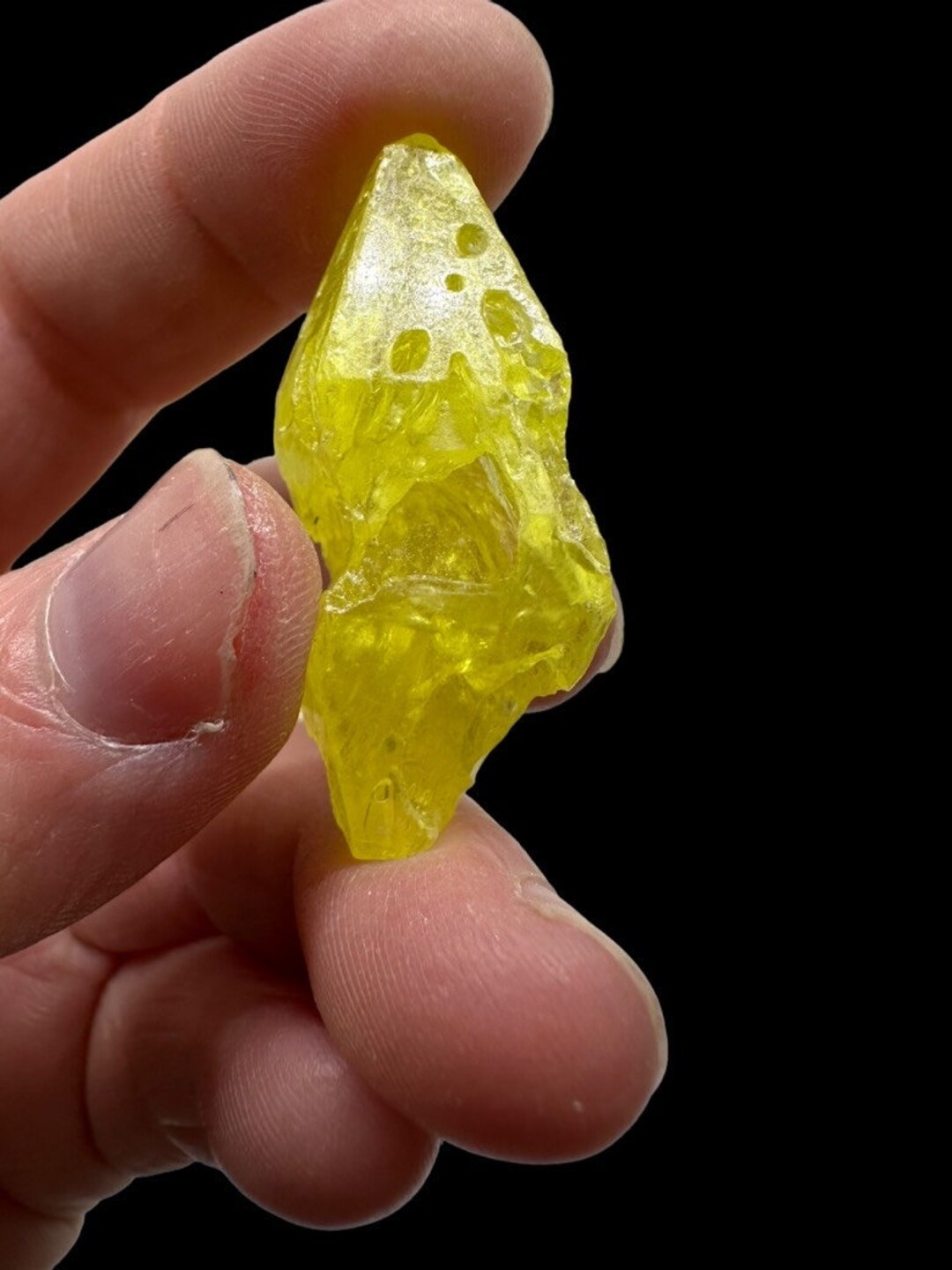 Bright Yellow Sulfur Skeletal Crystals Mineral Specimens From Bolivia ...