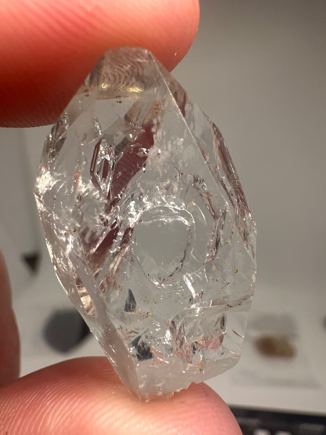 Firefly Skeletal Petroleum Included Septor Quartz With Enhydro UV ...