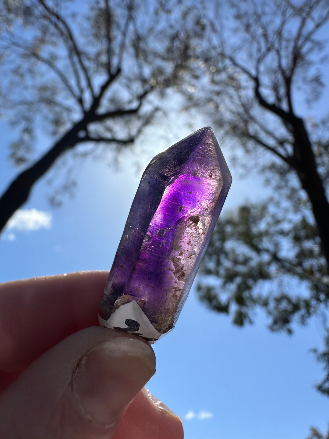 Raw Deep Purple Phantom Amethyst Crystal From Goboboseb Mountains ...
