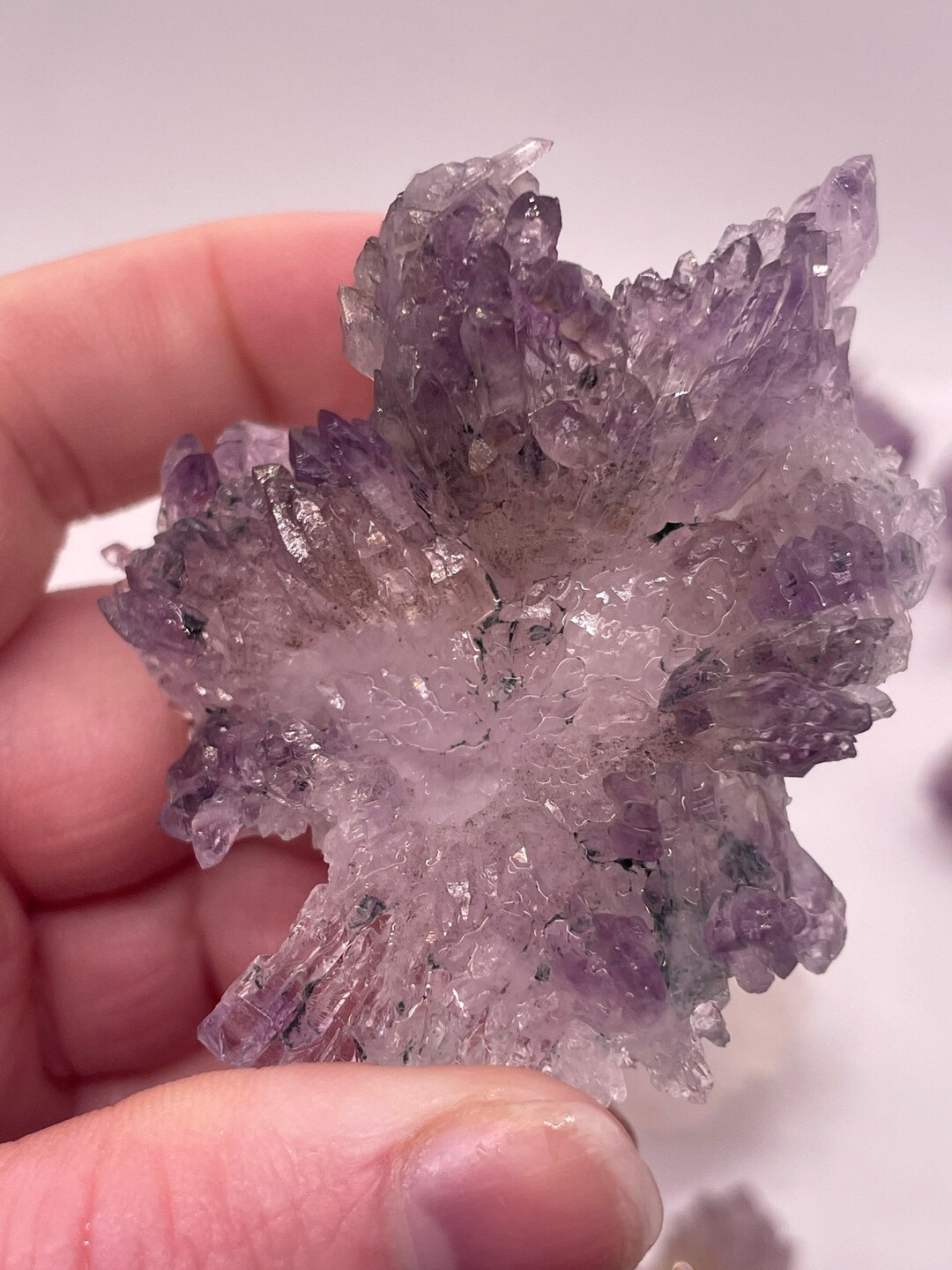 A Rare Purple Amethyst Flower Stalactite Collectors Mineral Specimen ...