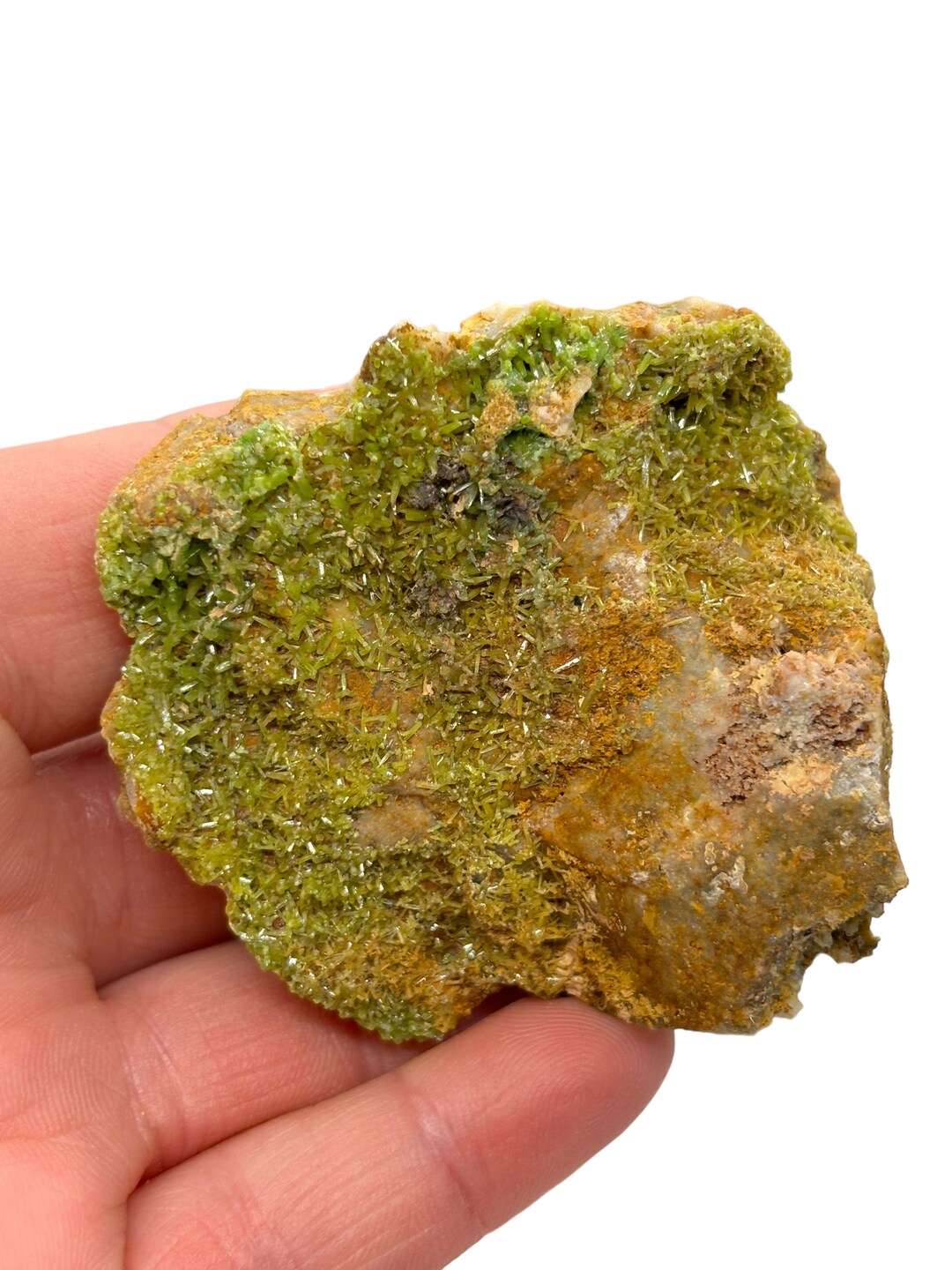 Rare Big Green Pyromorphite From Steinbach France Crystal Mineral ...