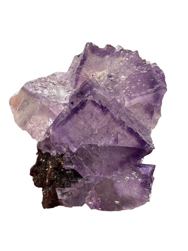 Deep Indigo Purple Fluorite on Sphalerite 4 Perfect Cubes Mineral ...