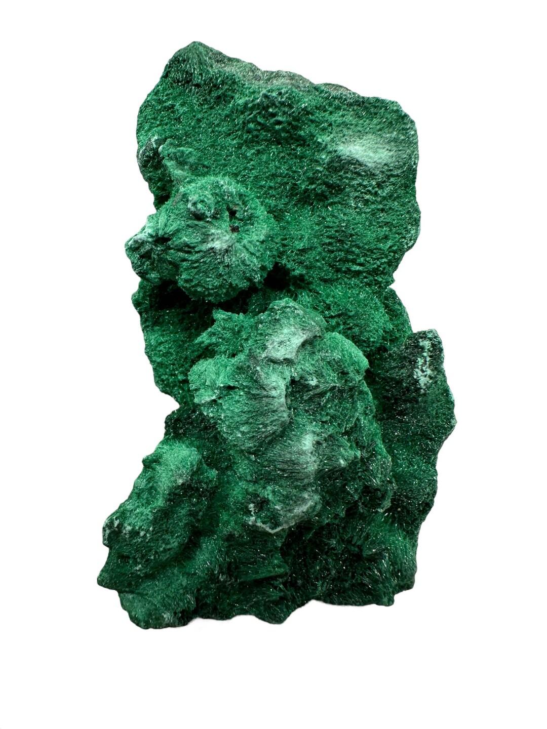 Bright Green Velvet Fibrous MALACHITE Freeform Mineral Specimen Crystal ...
