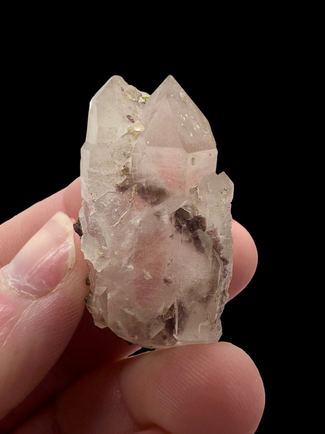 Twin Point Terminated Axinite in Quartz Crystal Mineral Specimen ...