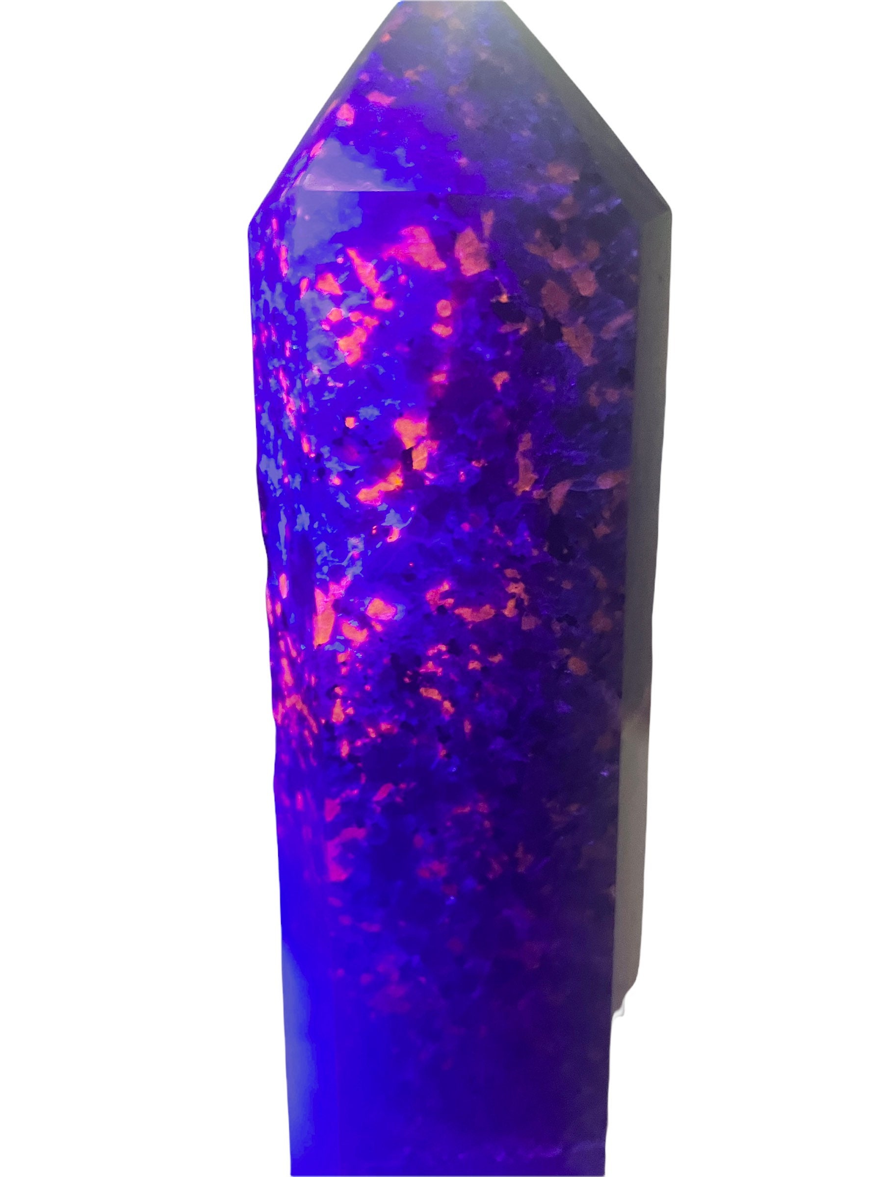 Xl HUGE Yooperlite Emberlite UV Reactive Tall Crystal Tower - Etsy