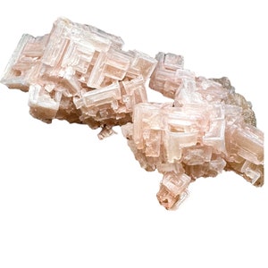 A Large Gorgeous Halite on Trona Pink Chalky Salt Mineral Specimen ...