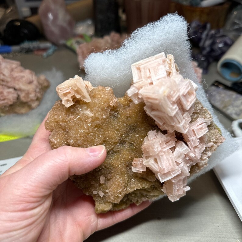 A Large Gorgeous Halite on Trona Pink Chalky Salt Mineral - Etsy