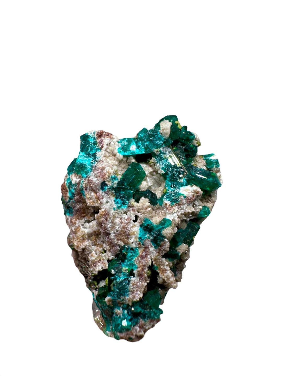 EPIDOTE on DIOPTASE Raw Crystal on Matrix Crystals Mineral Specimen ...