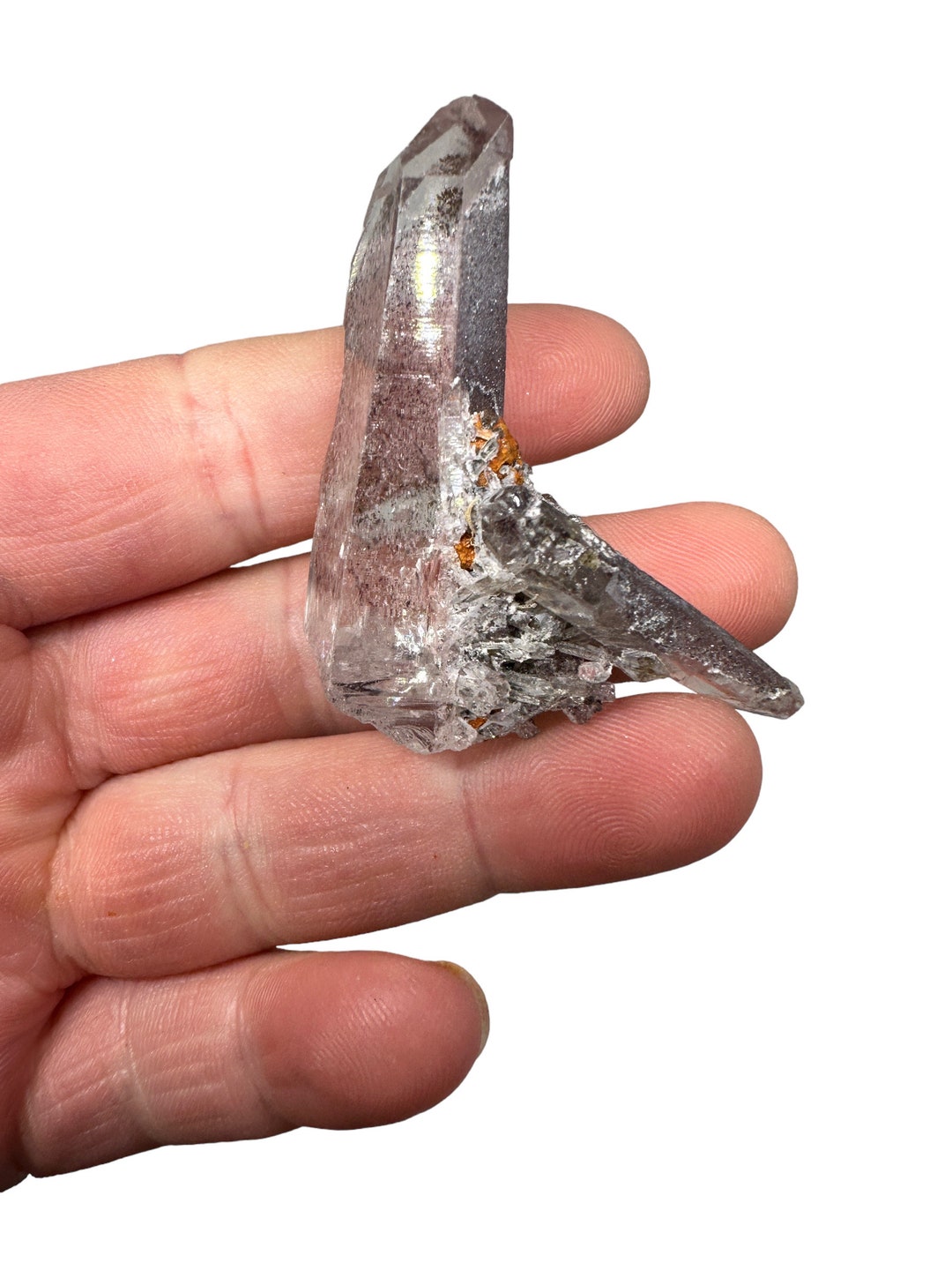 Lithium & Hematite Tessin Quartz Cluster From Afghanistan Laser Crystal ...