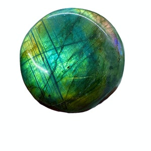 Large Rainbow Sunset Incredible Labradorite Flash Palmstone Crystal ...