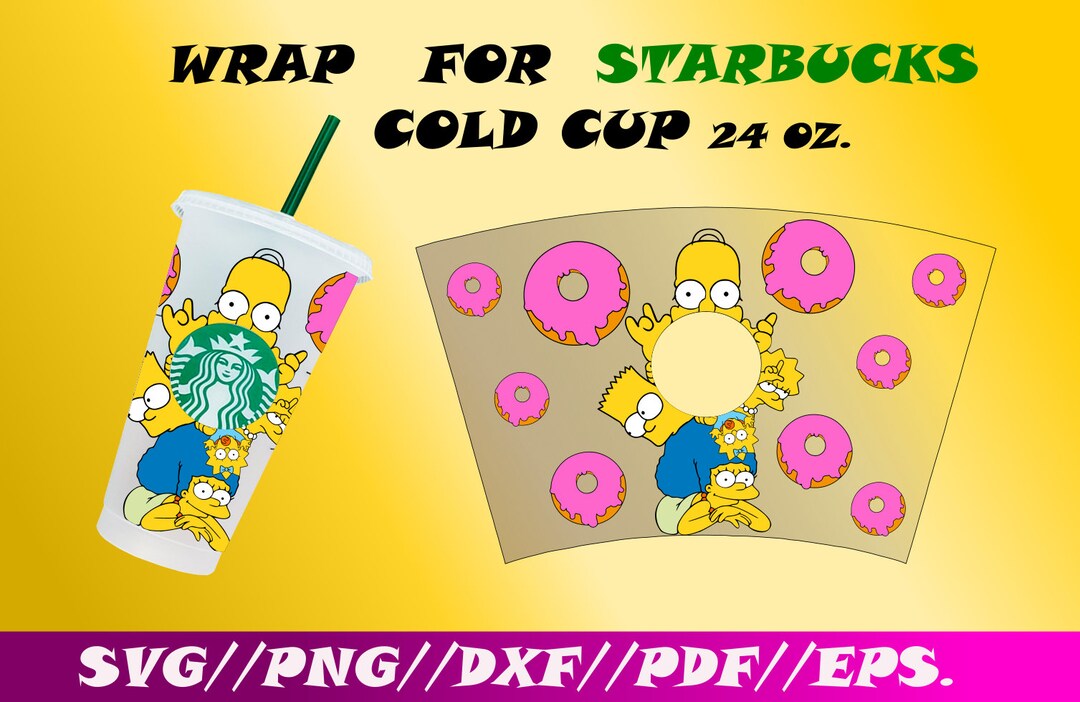 The Simpsons Full Wrap Svg Full Wrap for Starbucks Venti Cold - Etsy ...