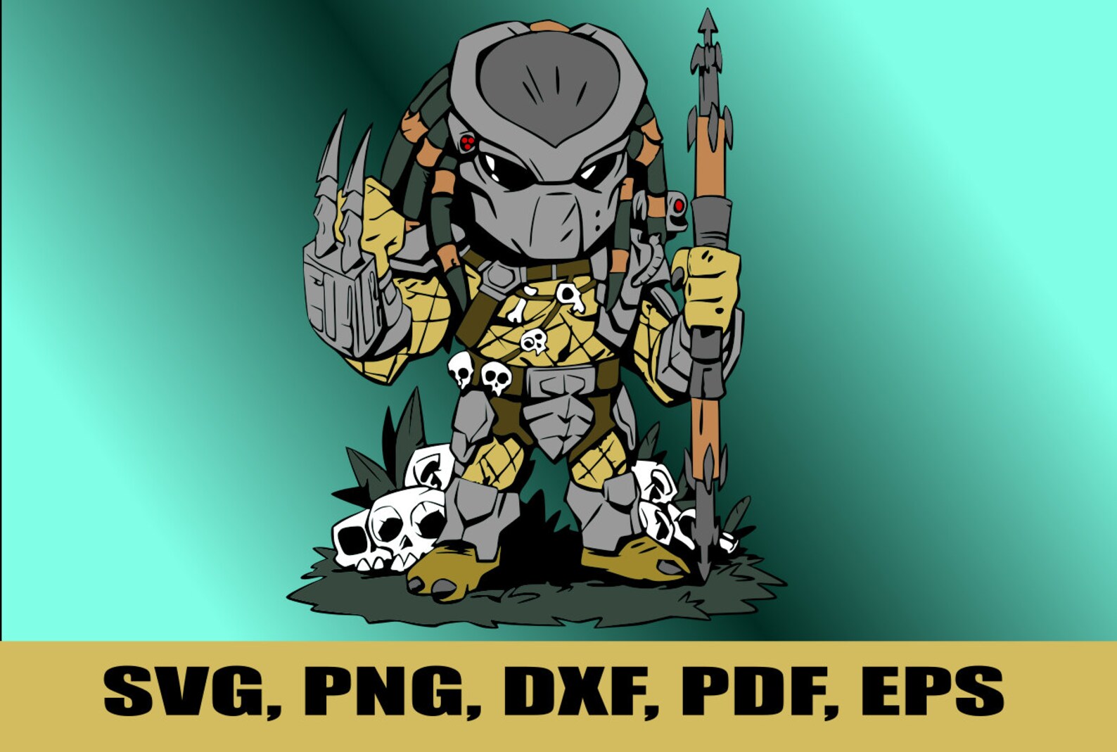 Predator Svg Clip Art Predator Svg Alien Svg Stickers - Etsy