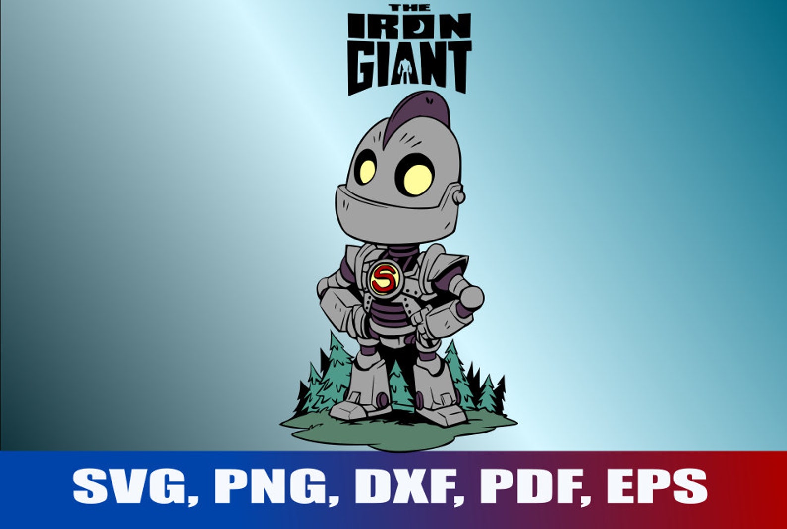 The Iron Giant Svg Clip Art the Iron Giant Cut File Svg - Etsy