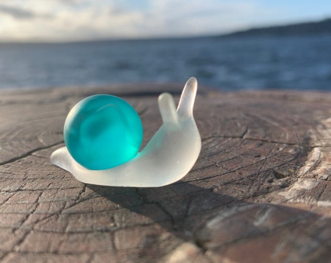 Glass Snail Hand Sculpted, Realistic, Fairycore, Made in USA - Etsy