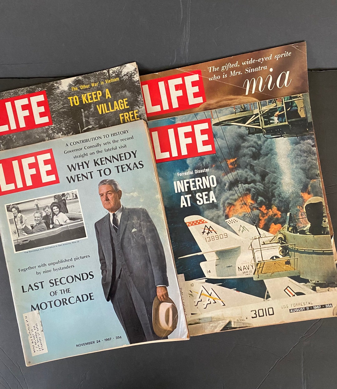 Lot of 4 LIFE Magazines 1967 Why JFK Went to Dallas, Mia Farrow - Etsy