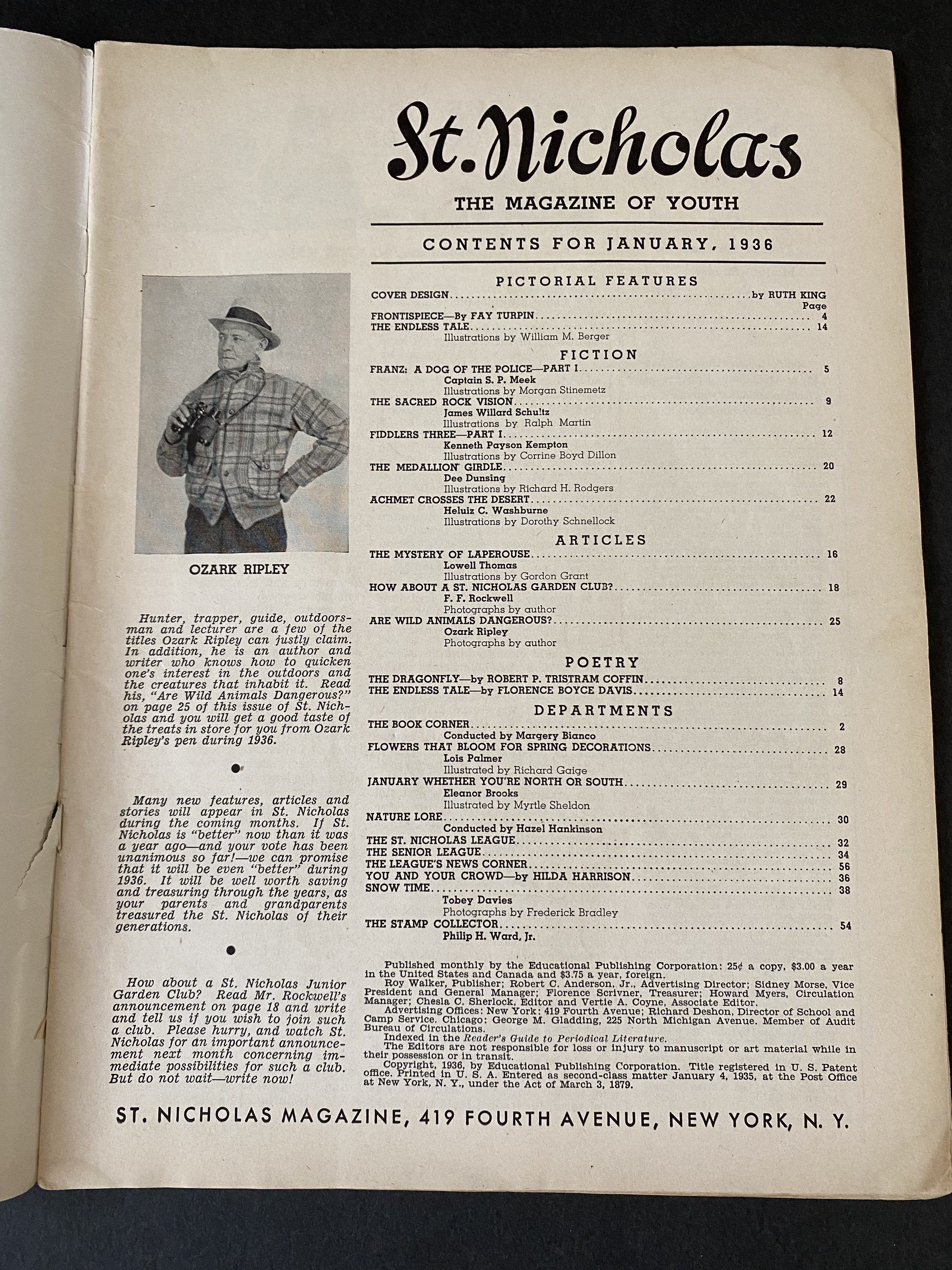 St. Nicholas Magazine January 1936 Issue - Etsy