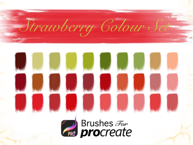 Strawberry Colour Set - Procreate Colour Palettes - Etsy