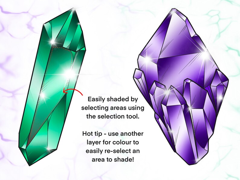 Crystal Stamp Set for Procreate 30 Crystal Brushes - Etsy