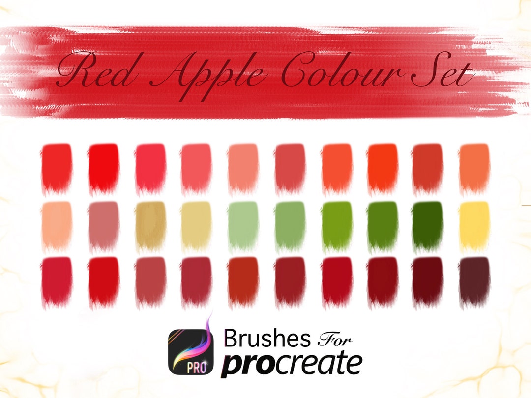 Red Apple Colour Set - Procreate Colour Palettes - Etsy