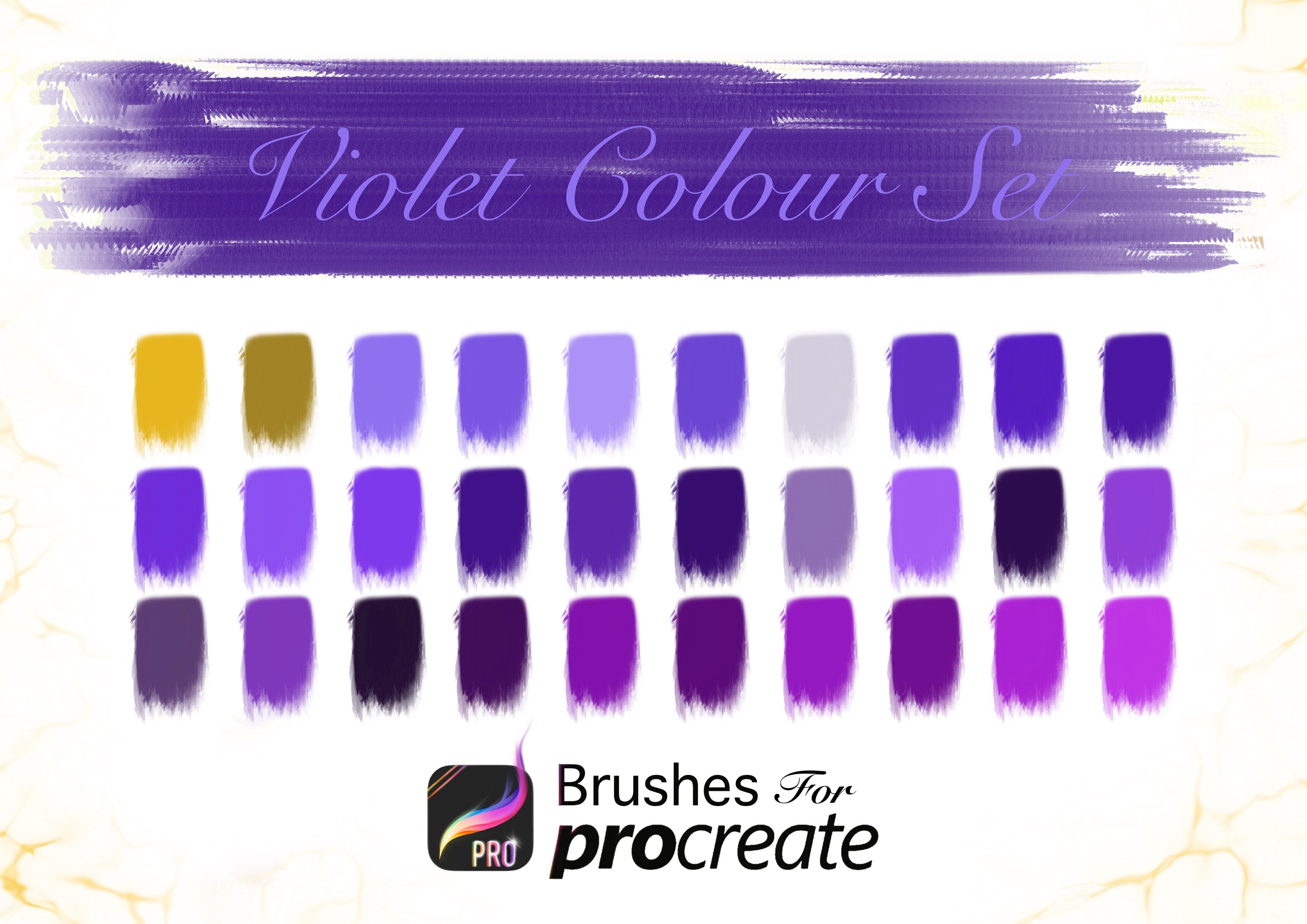 Flower Palette Violet Colour Set Procreate Colour Palettes - Etsy