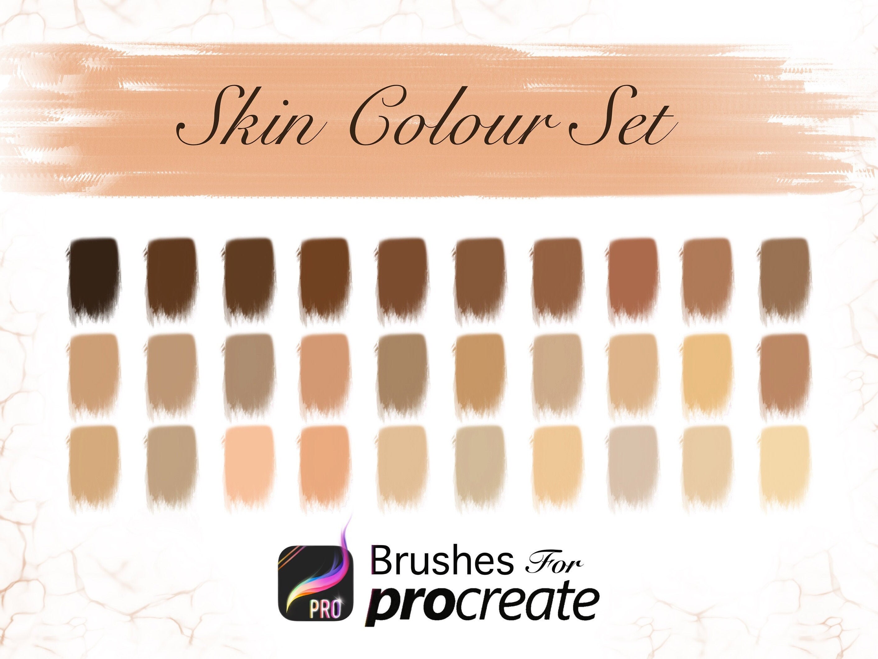 Skin Colour Set - Procreate Colour Palettes - Etsy