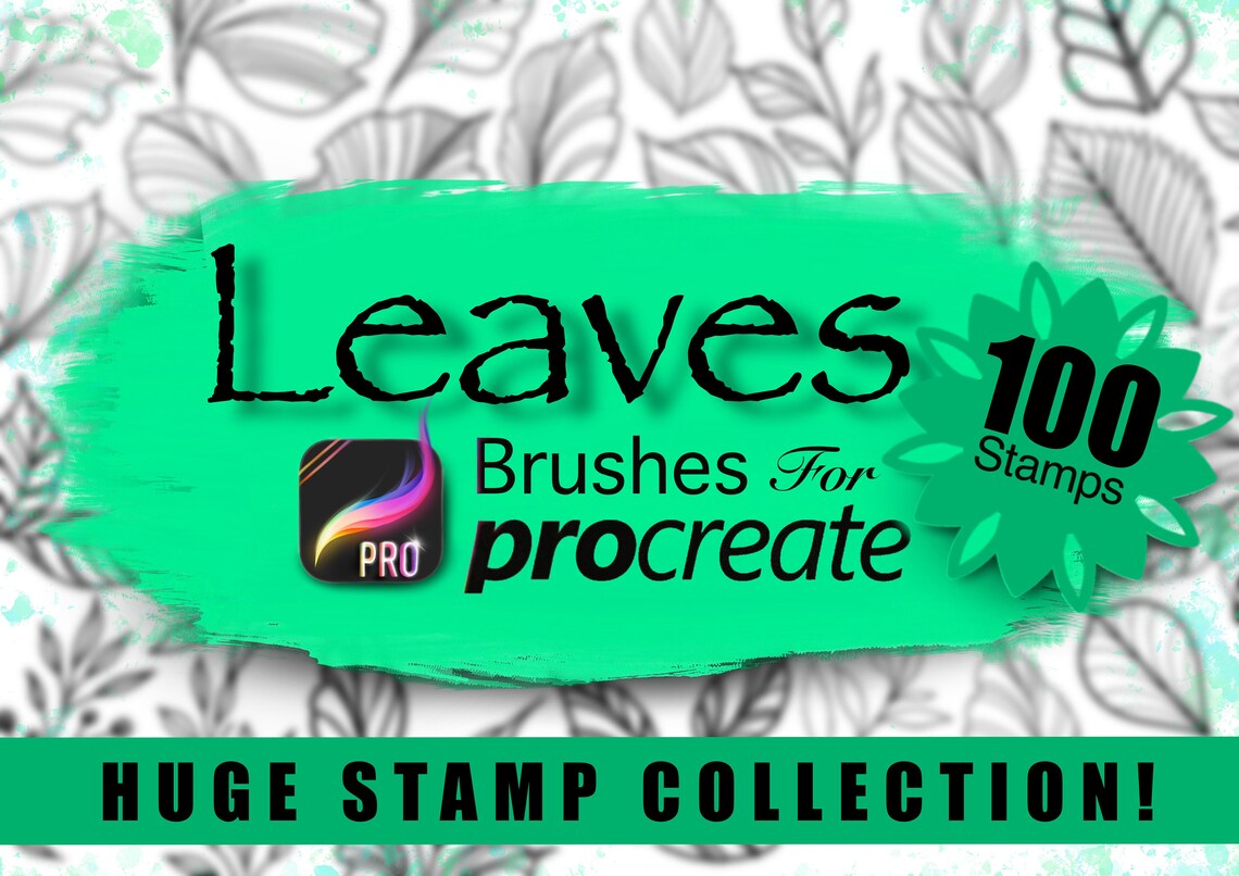 Leaf Stamps for Procreate Procreate Brushes Leaves | Etsy